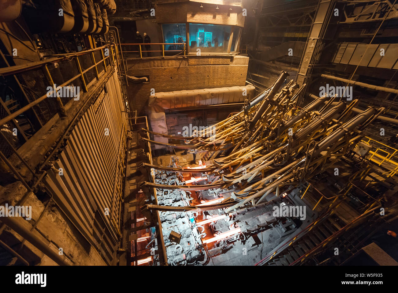 Hot billet bloom continuous casting, also called strand casting Stock ...