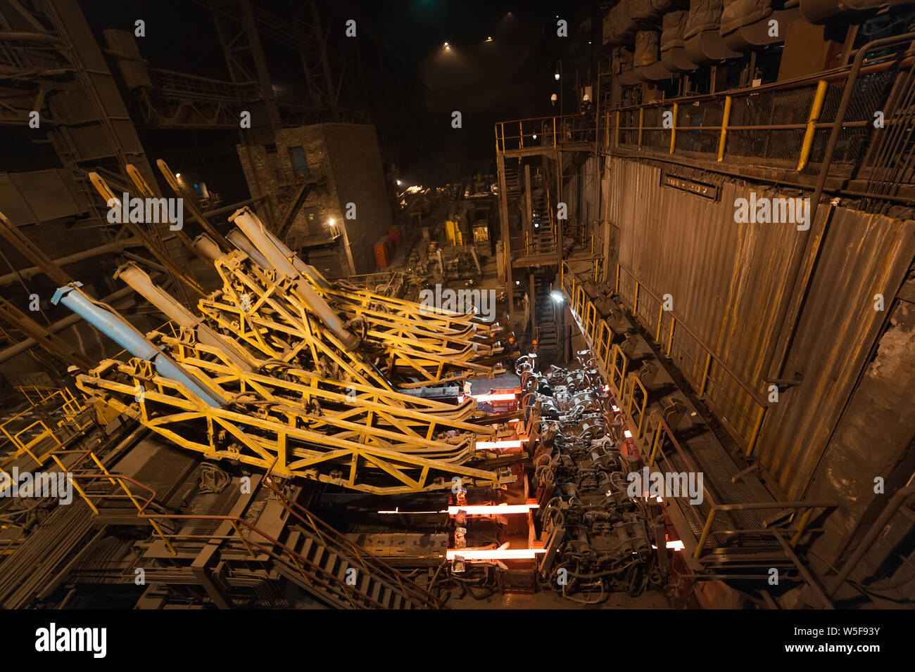 Hot billet bloom continuous casting, also called strand casting Stock ...