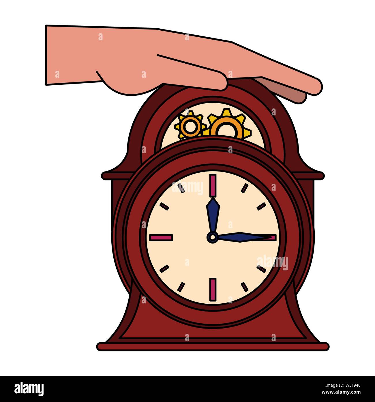 time clock watch alarm cartoon Stock Vector Image & Art - Alamy