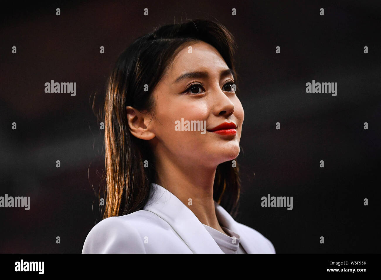 Hong Kong actress Angelababy attends the opening ceremony of the 2019 ...