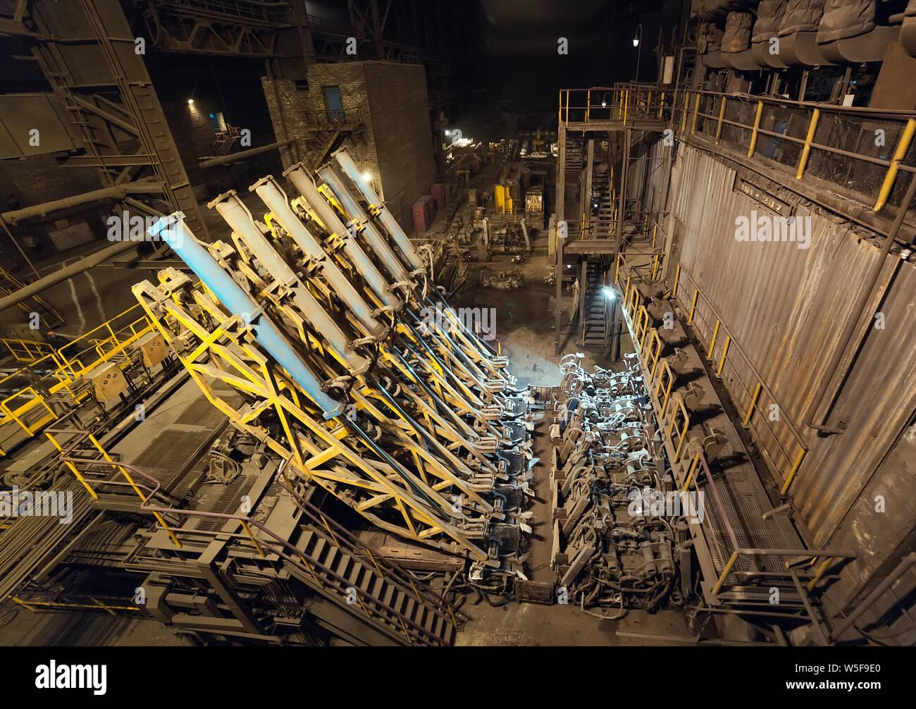 Hot billet bloom continuous casting, also called strand casting Stock ...