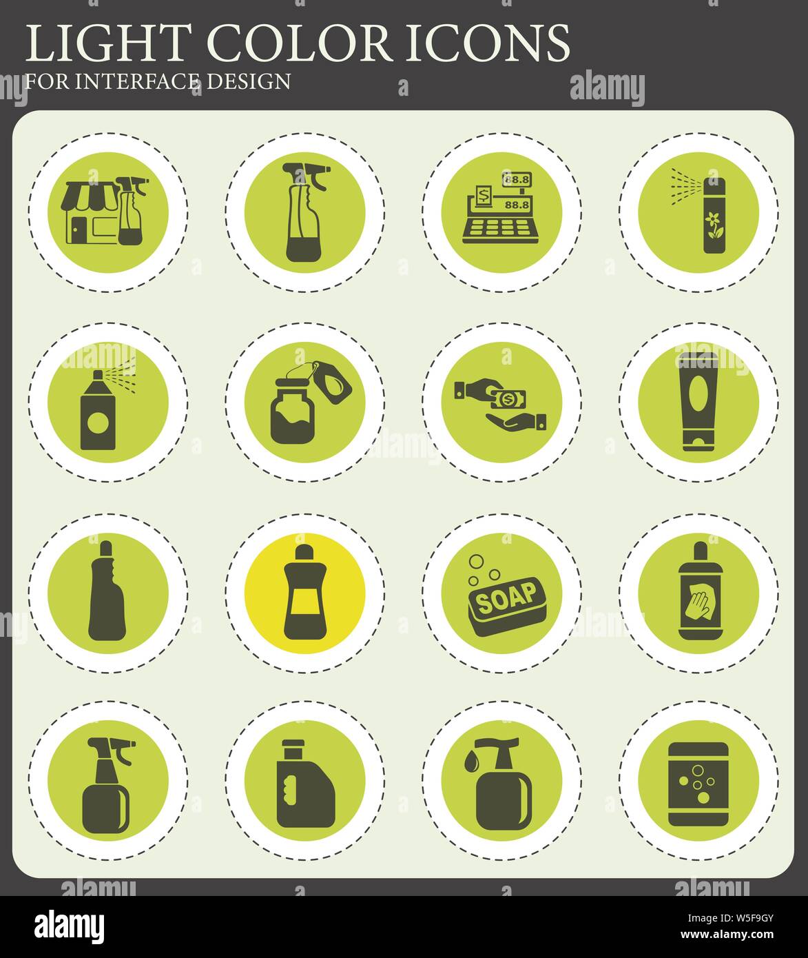 chemicals store web icons for user interface design Stock Vector Image ...
