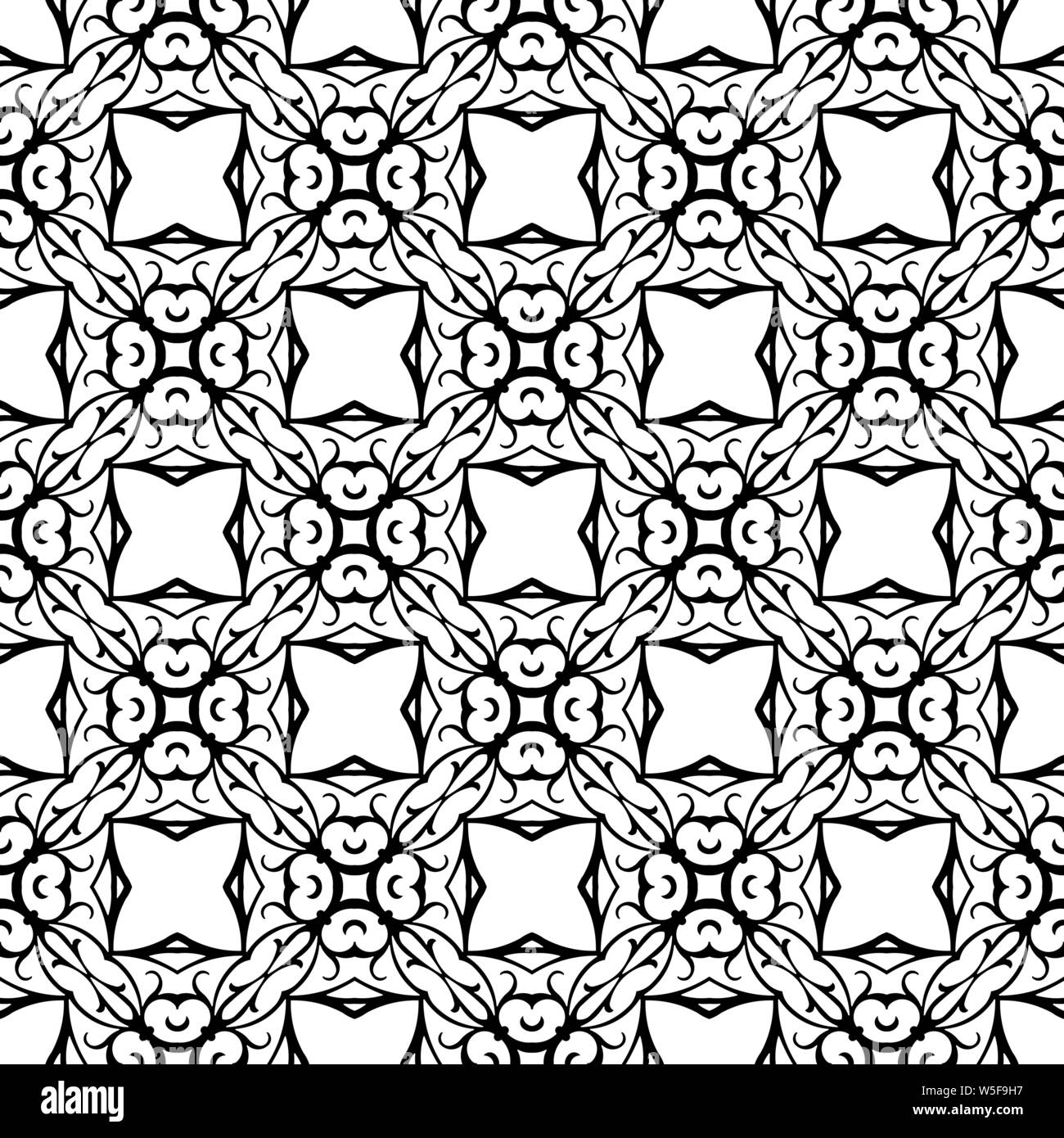 Seamless grey floral pattern Cut Out Stock Images & Pictures - Alamy