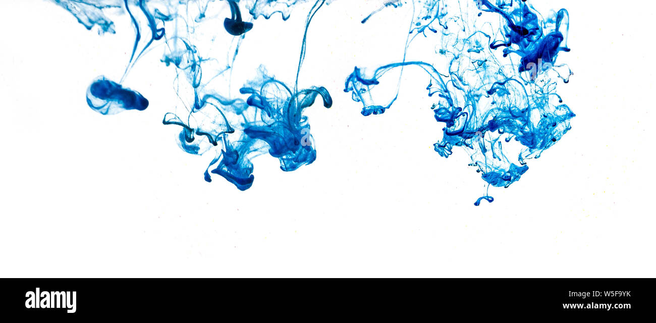 Poster color in water. Abstract background Stock Photo - Alamy