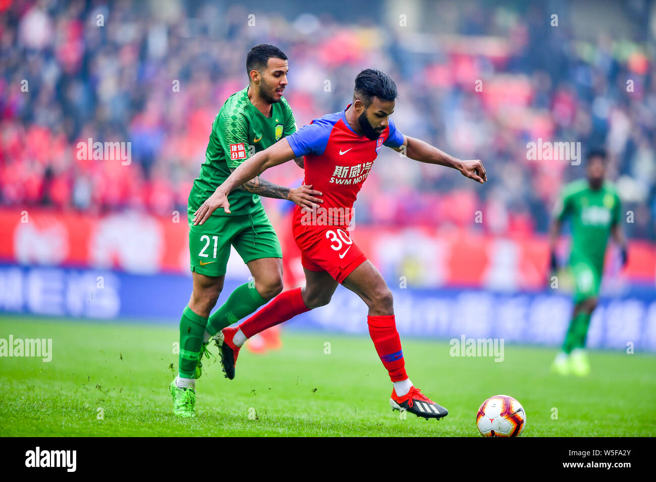 Spanish football player Jonathan Viera of Beijing Sinobo Guoan F.C ...
