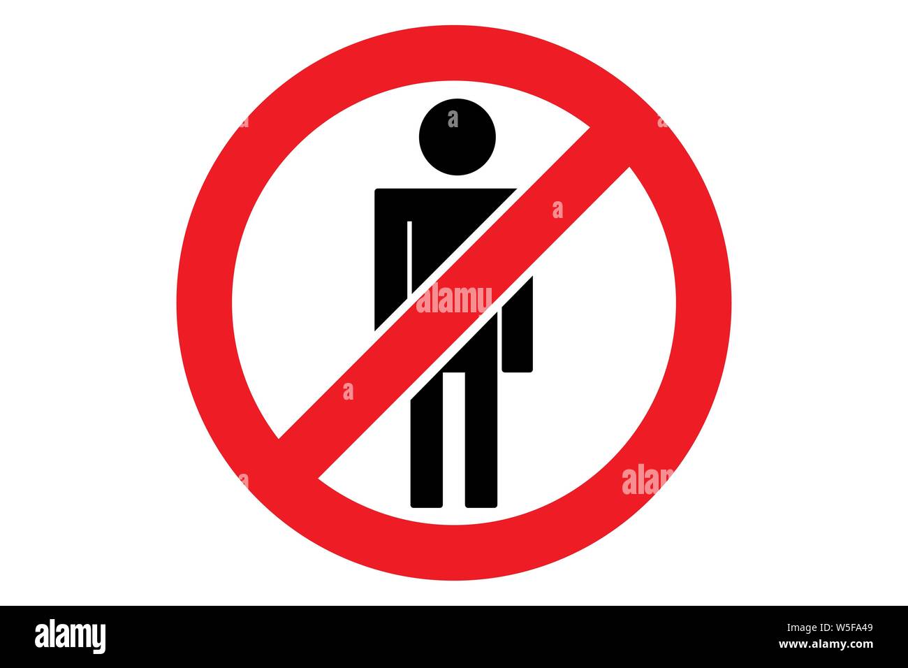 No people sign vector icon. Vector illustration, EPS10 Stock Vector ...