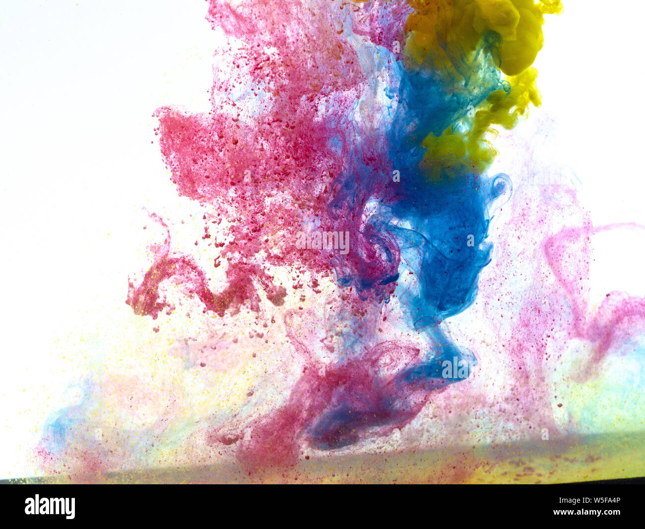 Poster color in water. Abstract background Stock Photo - Alamy