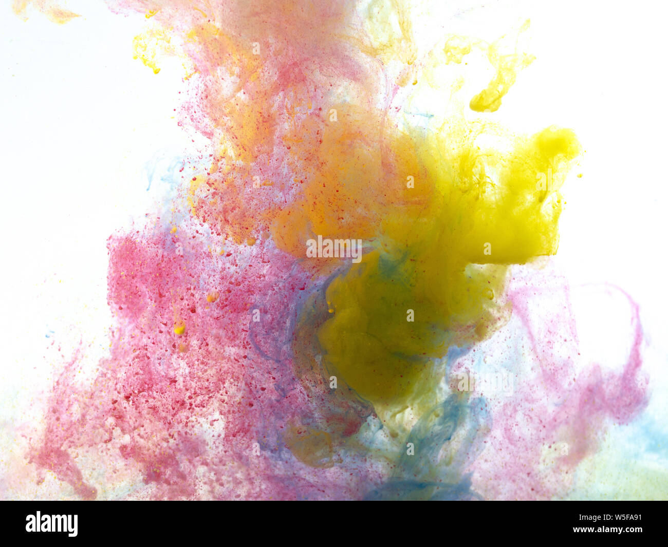 Poster color in water. Abstract background Stock Photo - Alamy