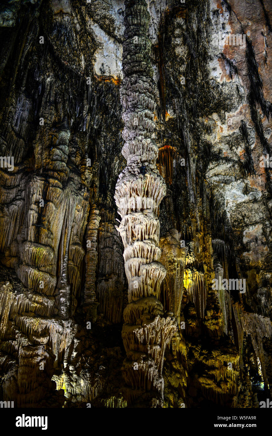 Caves of Artà (Coves d’Artà) in the municipality of Capdepera, in the ...