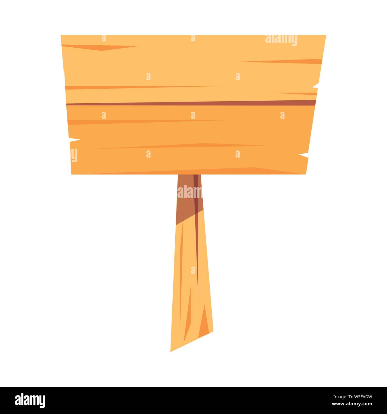 wooden signal empty on white background vector illustration Stock ...