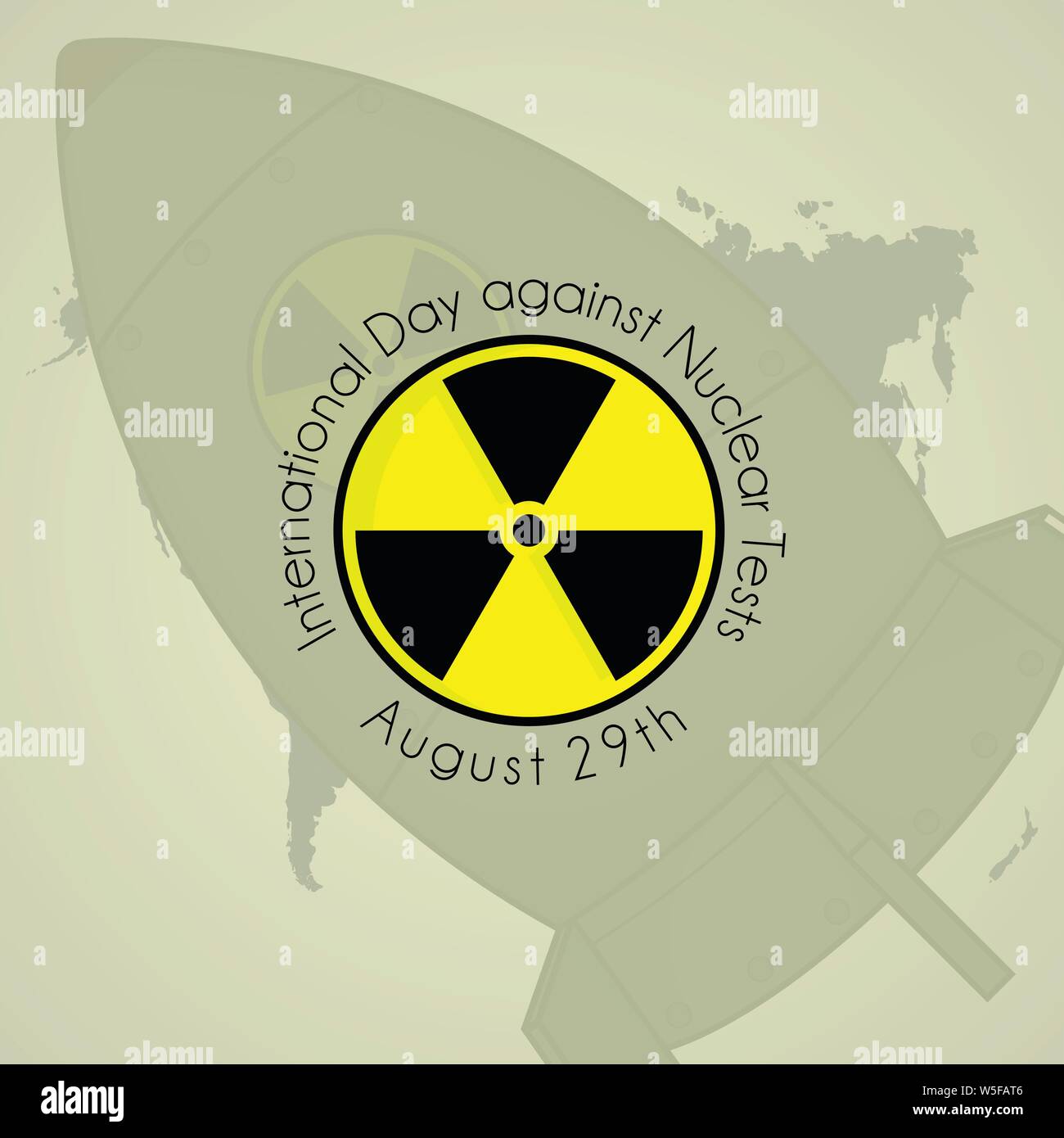 International Day Against Nuclear Test with Nuclear cartoon Stock ...