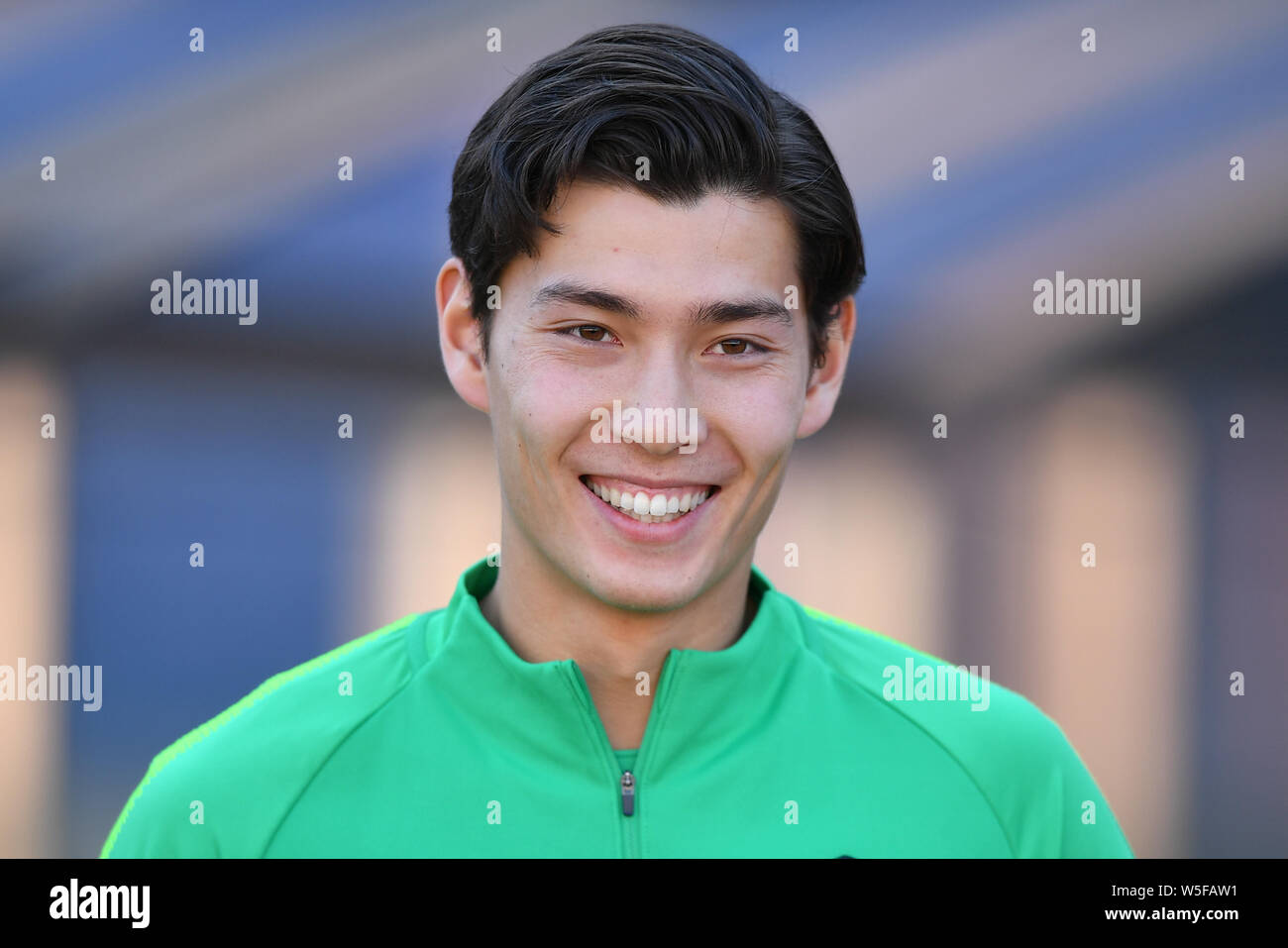 Hou Yongyong of China's Beijing Guoan F.C. takes part in a training ...