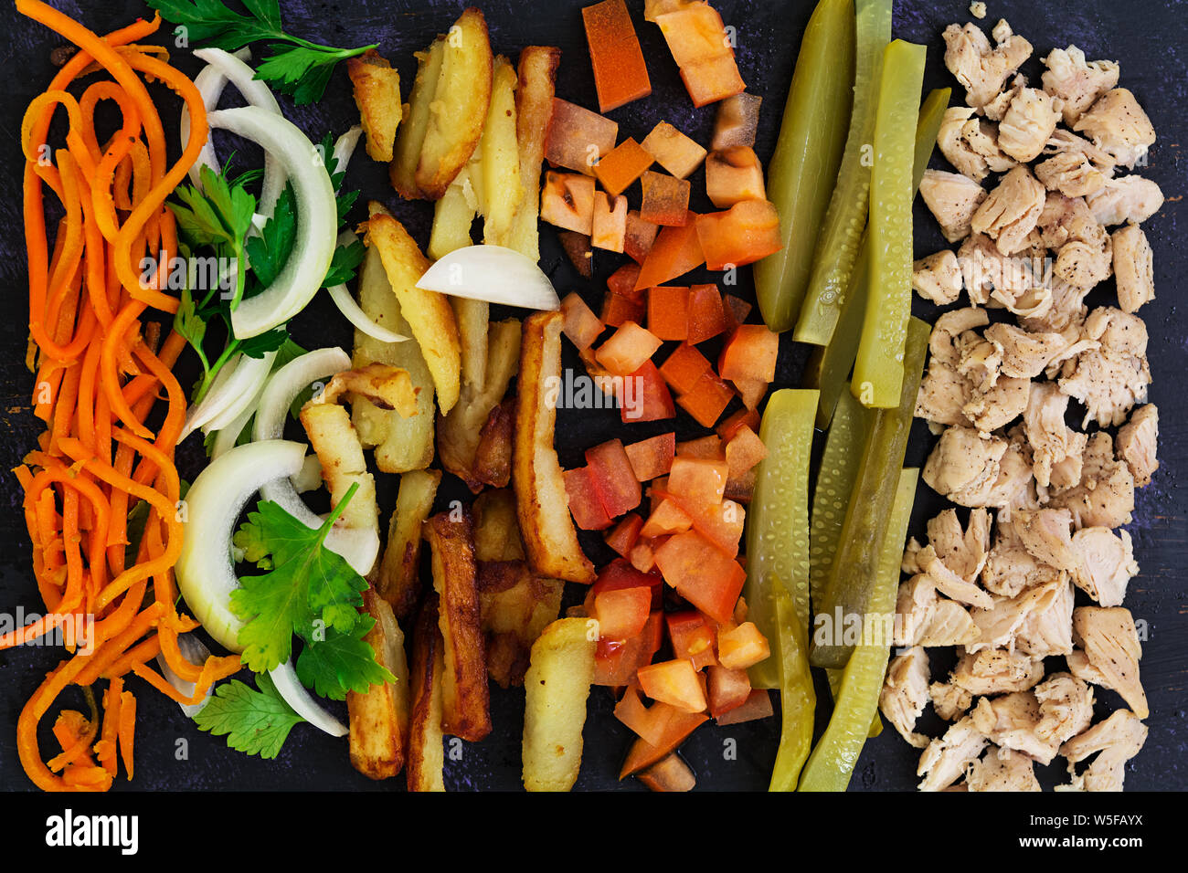 Shawarma ingredients hi-res stock photography and images - Alamy