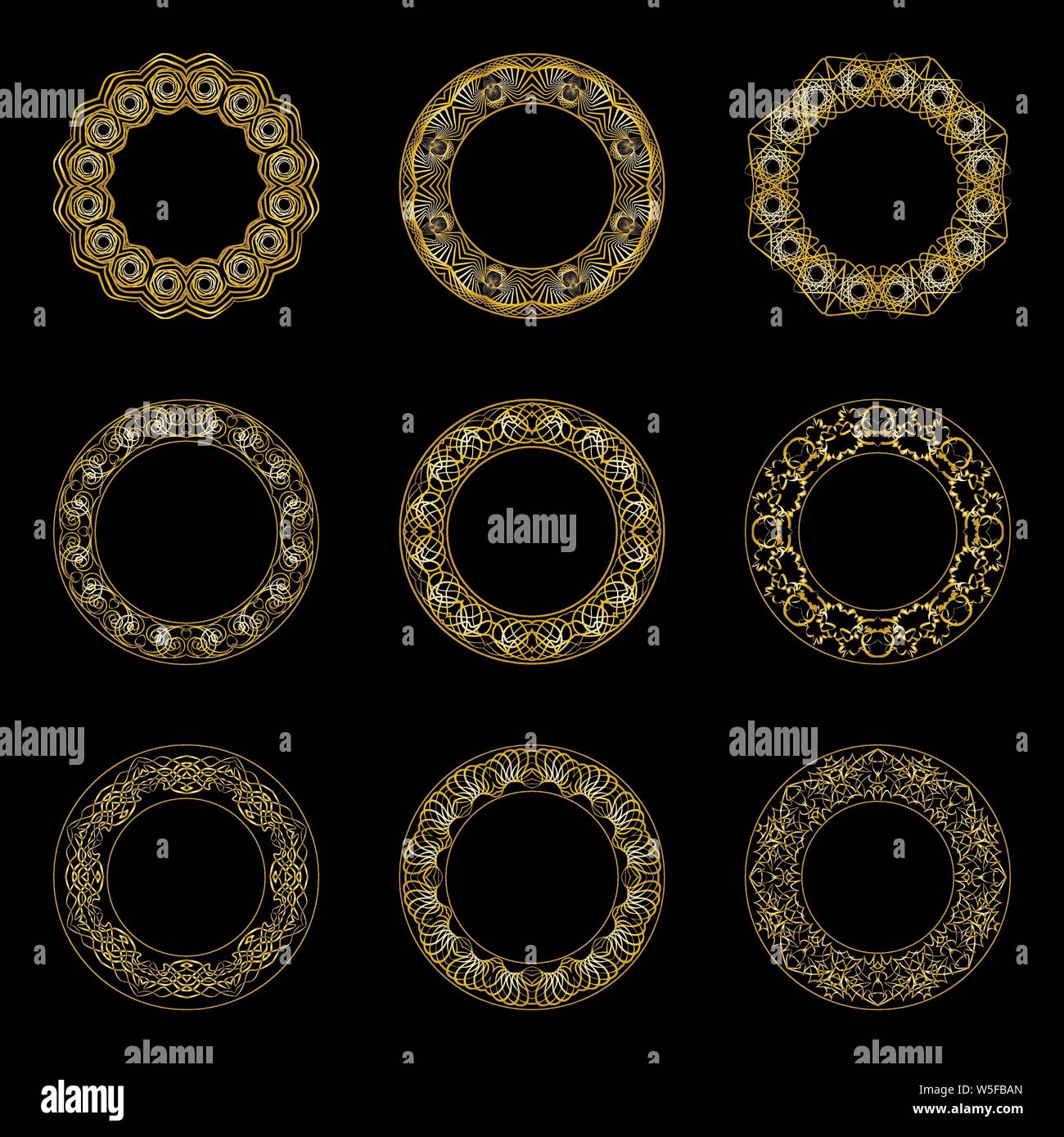 Golden patterns hi-res stock photography and images - Alamy