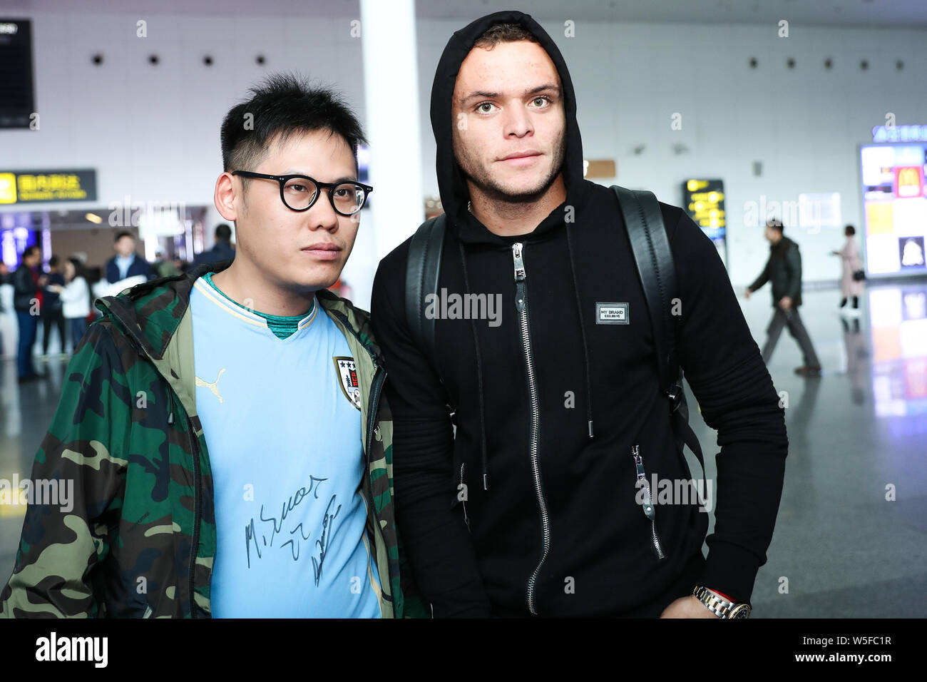Jonathan Rodriguez of Uruguay national football team arrives at the ...