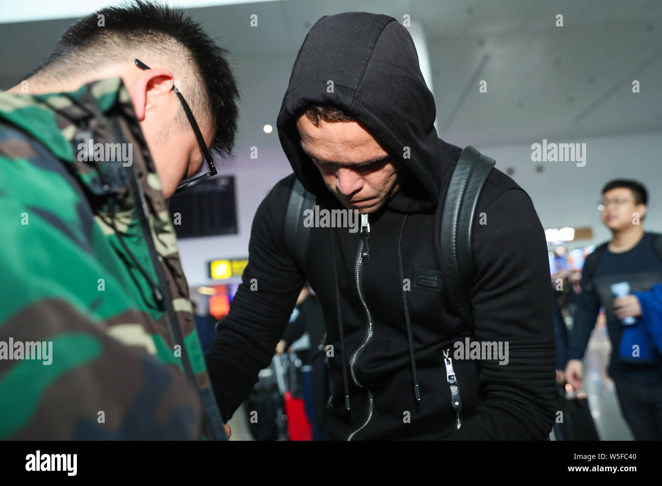 Jonathan Rodriguez of Uruguay national football team arrives at the ...