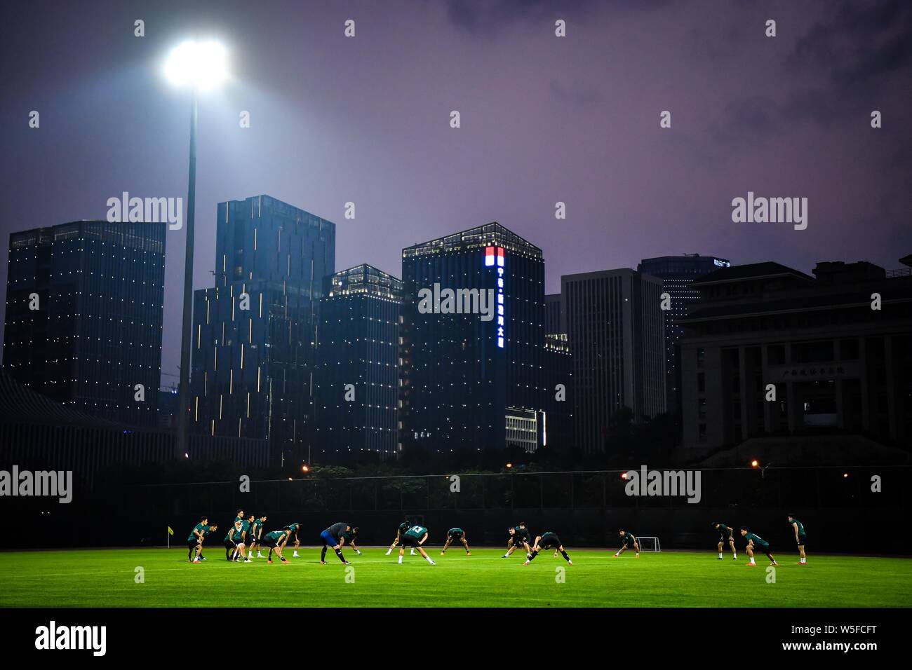 Players of Thailand national men's football team take part in a ...