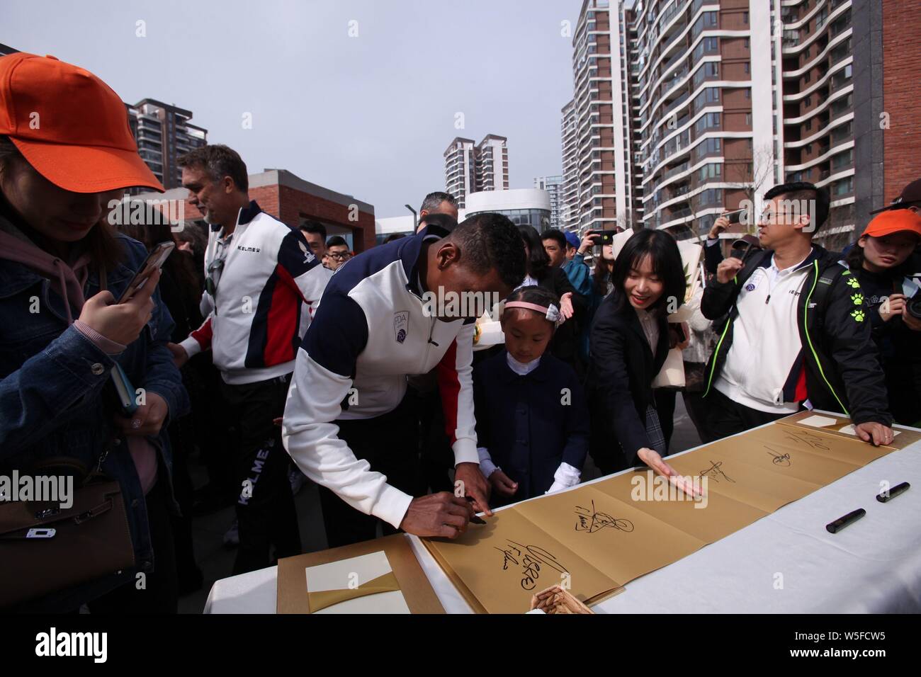 Brazilian former football player Aldair attends an event for the IFDA ...
