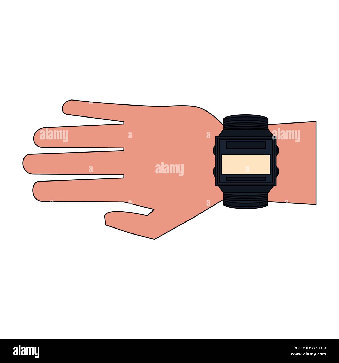 time clock watch alarm cartoon Stock Vector Image & Art - Alamy