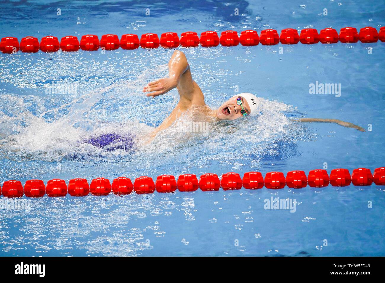 Chinese swimming Olympic champion Sun Yang competes in the men's 400m ...