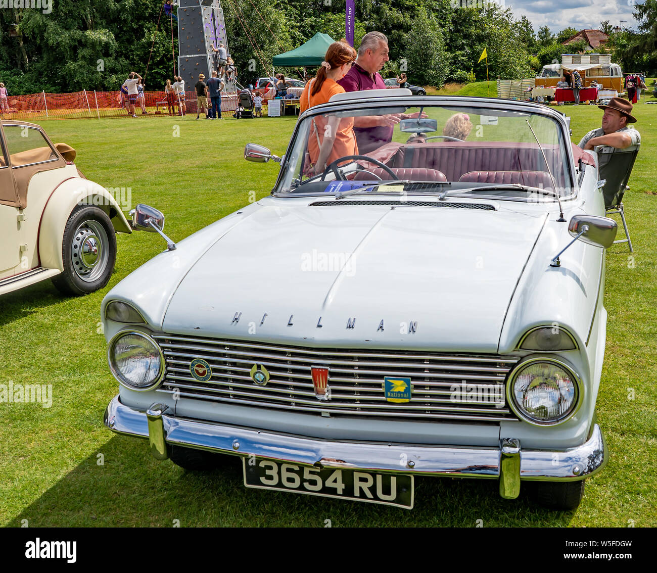 Front view of a classic open top Hillman Imp on display at the annual ...