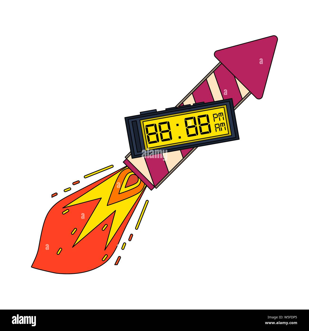 time clock watch alarm cartoon Stock Vector Image & Art - Alamy