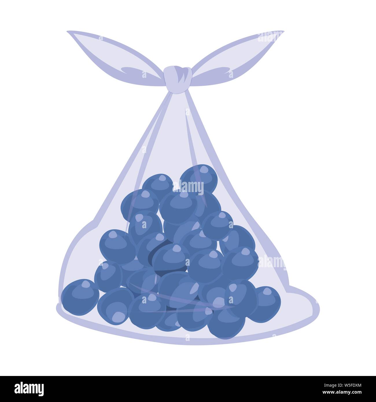 fresh fruit blueberries in bag plastic vector illustration Stock Vector ...