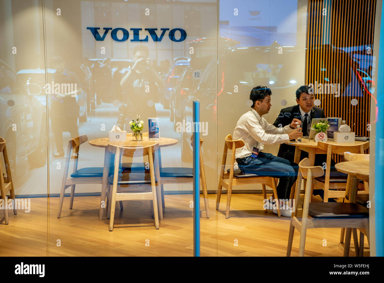 --FILE--People visit the stand of Volvo during the 16th China ...