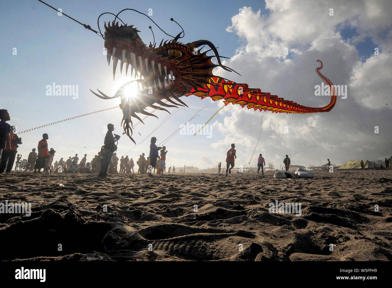 (190729) -- BEIJING, July 29, 2019 (Xinhua) -- Participants fly their ...