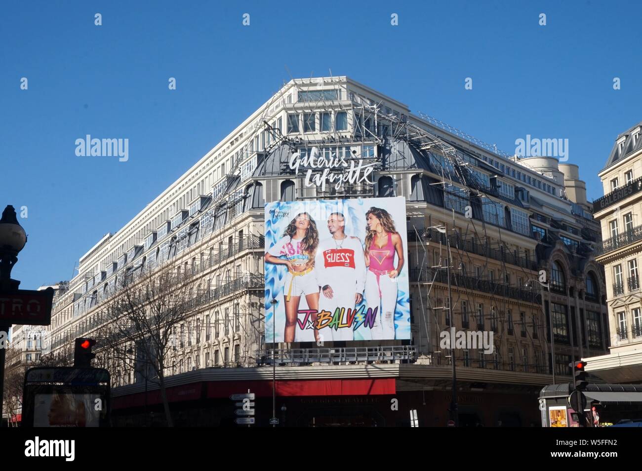 --FILE--View of a Galeries Lafayette department store in Paris, France ...