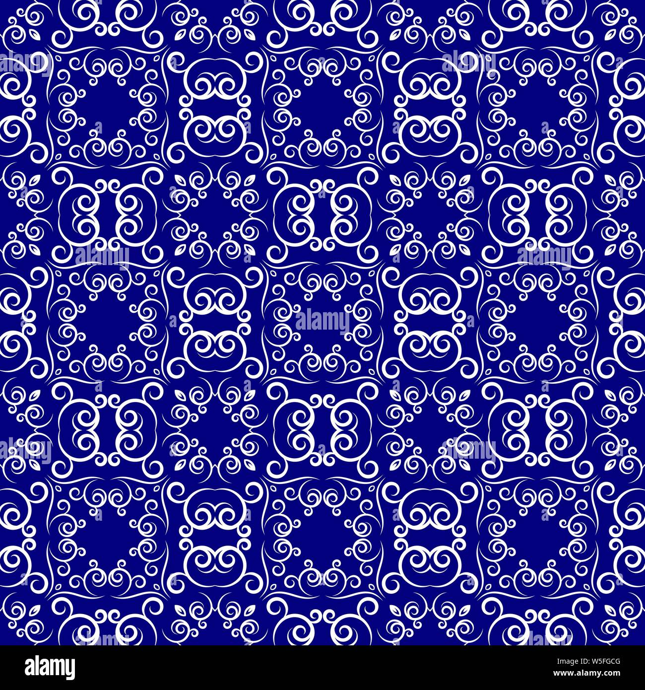Medieval floral seamless pattern in damask style for design Stock ...