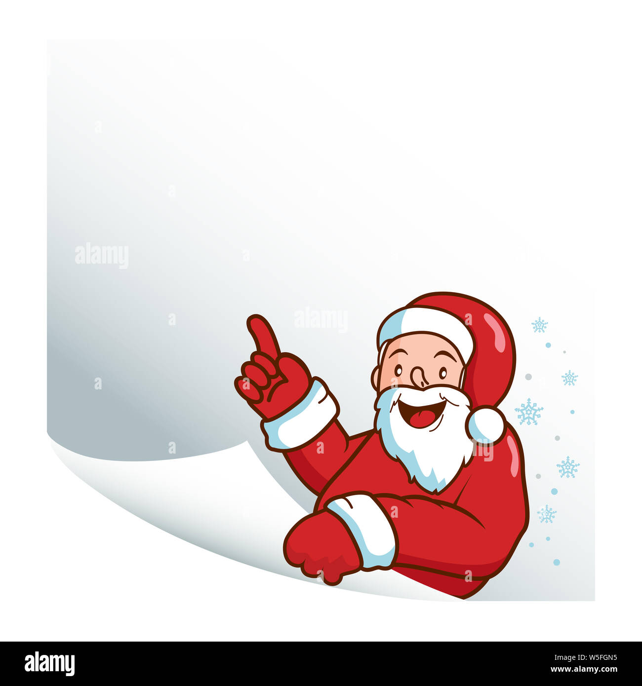Cartoon santa claus blank list hi-res stock photography and images - Alamy