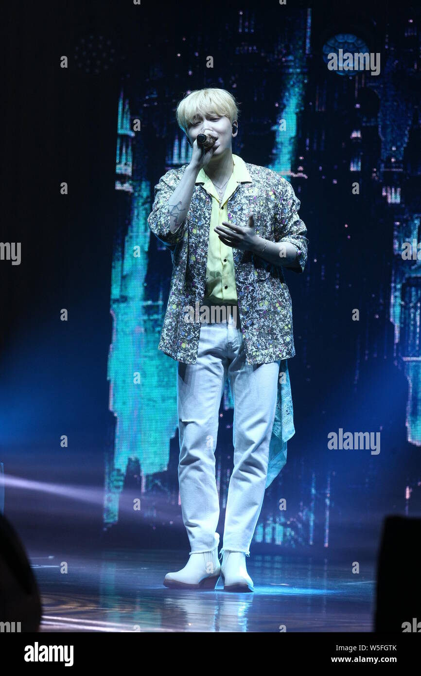 South Korean singer and actor Lee Hong-gi of South Korean rock band F.T ...