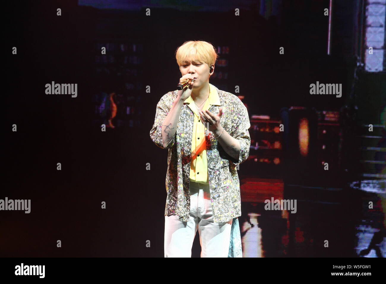 South Korean singer and actor Lee Hong-gi of South Korean rock band F.T ...
