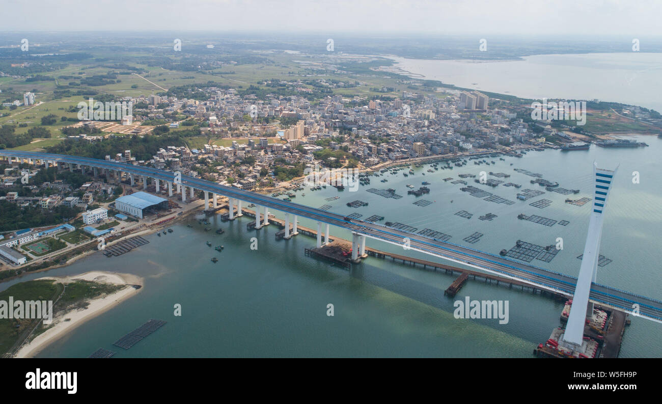 An aerial view of the Puqian Bridge, China's strongest earthquake ...