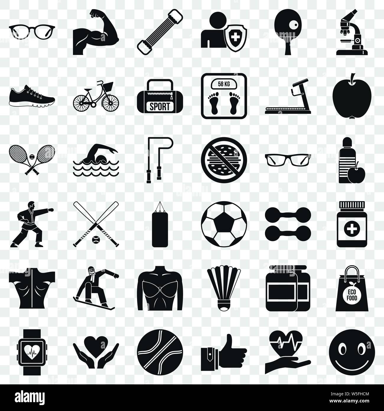 Health icons set, simple style Stock Vector Image & Art - Alamy