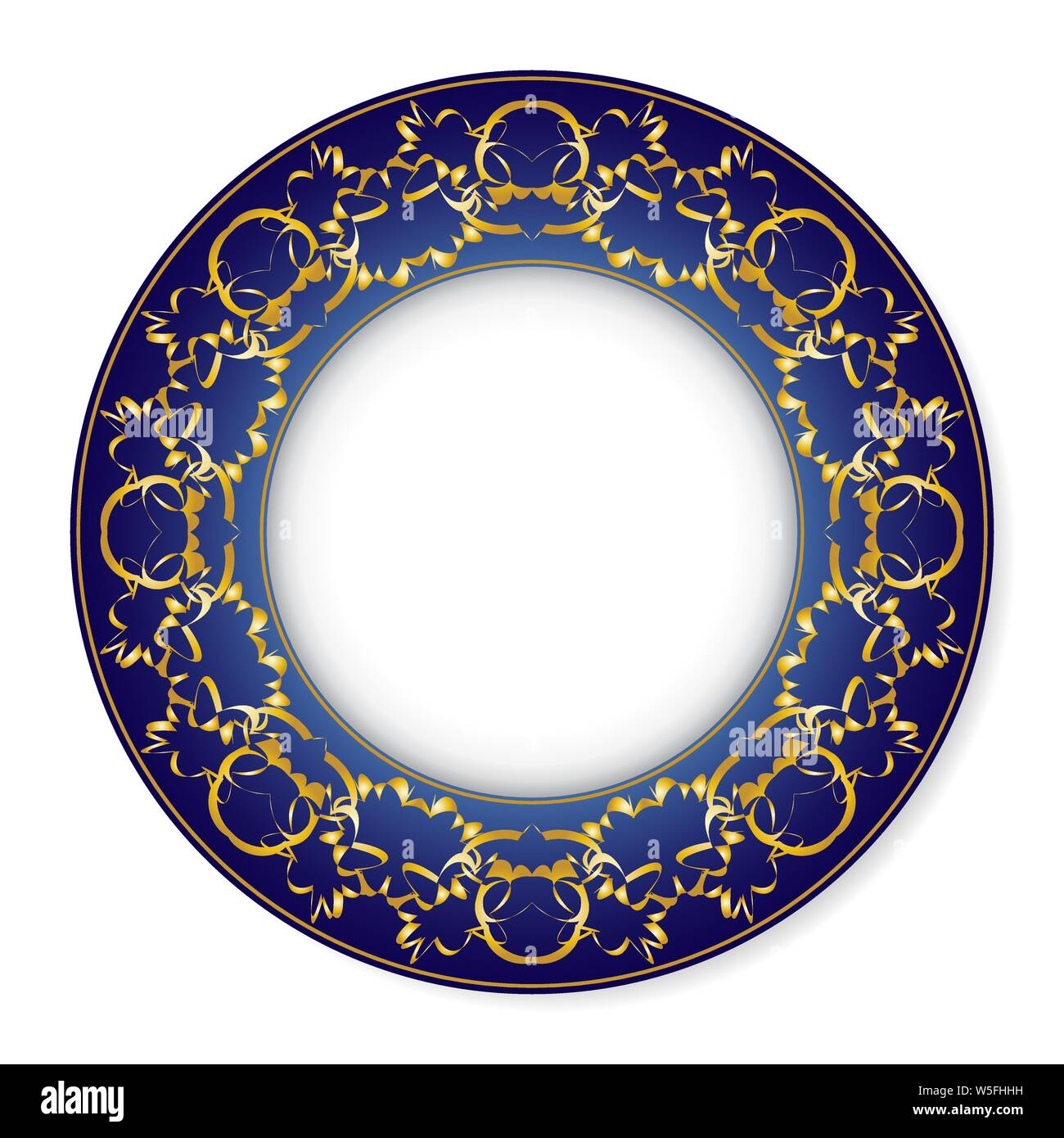 Circular golden plate Stock Vector Images - Alamy