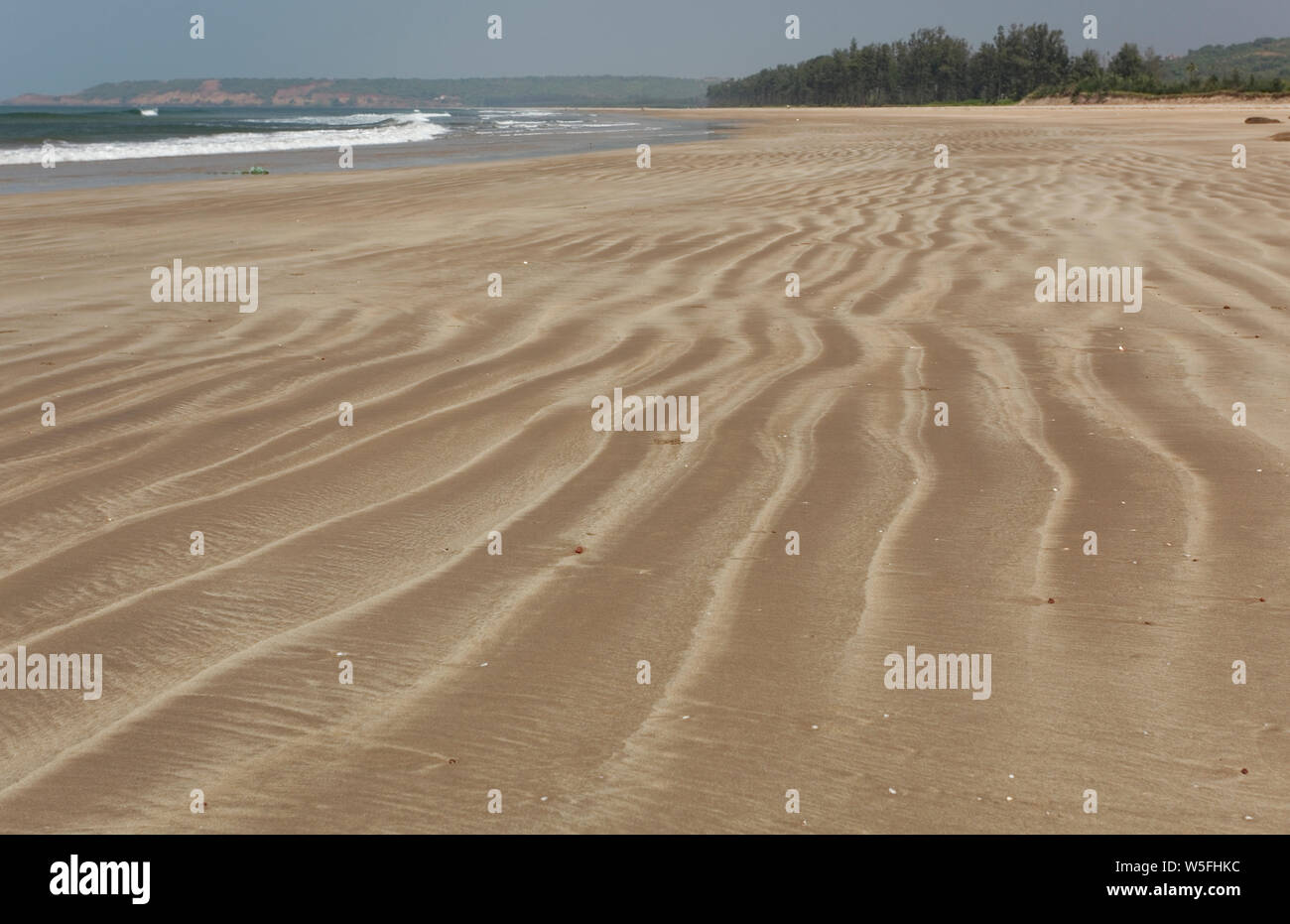 Aare ware beach view showing pattern in sand.Ratnagiri,Maharashtra ...