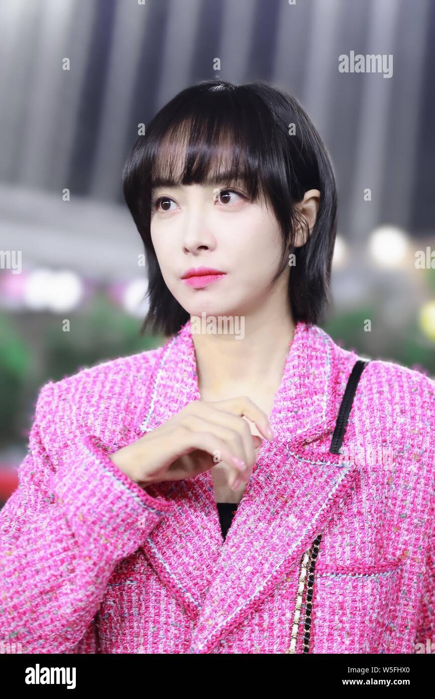 Chinese singer and actress Victoria Song or Song Qian arrives at an ...