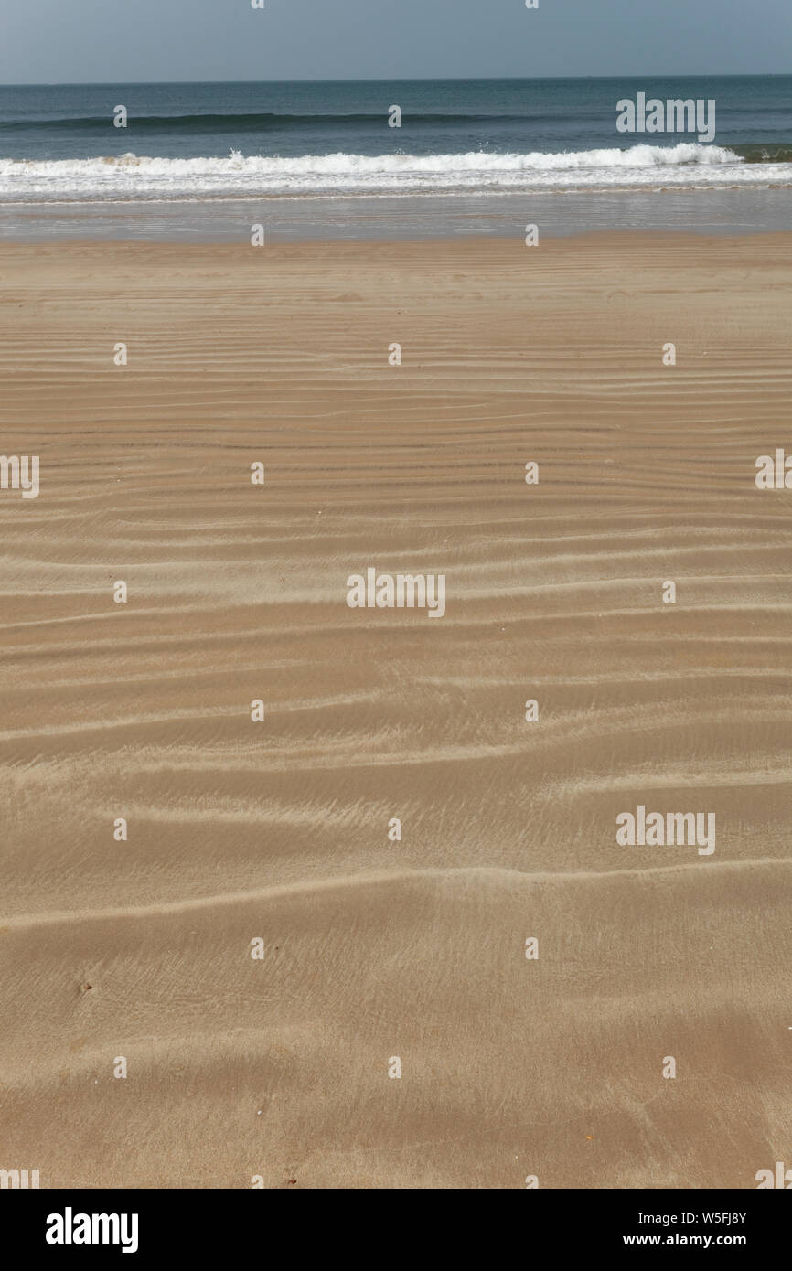 Aare ware beach view showing pattern in sand.Ratnagiri,Maharashtra ...