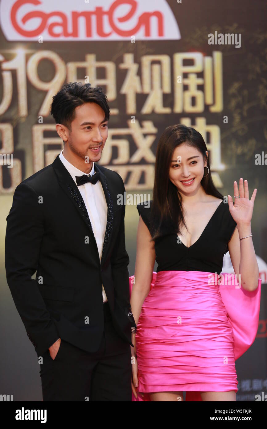 Chinese actress Crystal Zhang or Zhang Tianai, right, and Bruneian ...