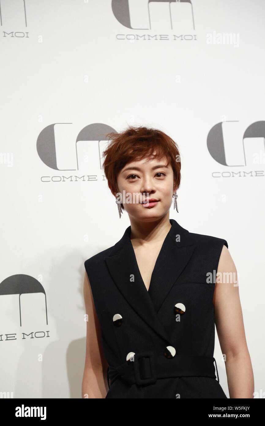 Chinese actress Sun Li attends a promotional event in Shanghai, China ...