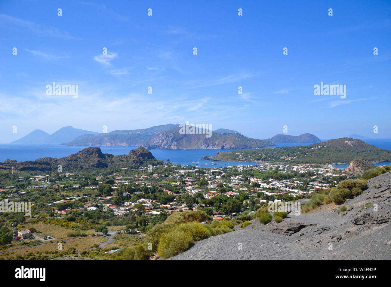 Volcano island in Sicily, Italy Stock Photo - Alamy