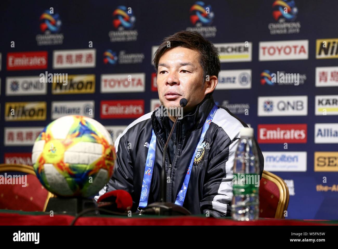 Head coach Toru Oniki of Japan's Kawasaki Frontale F.C. attends a press ...