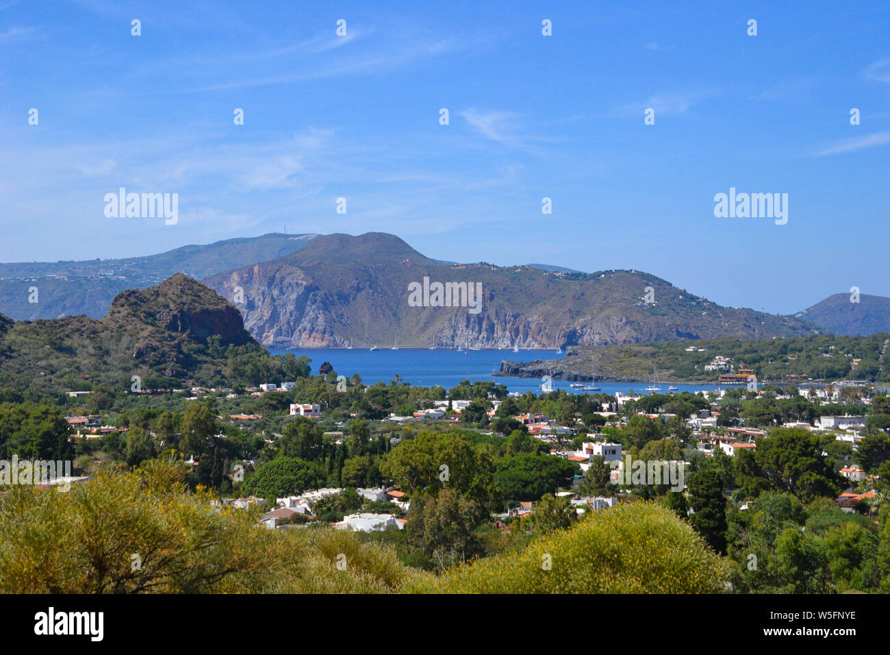Volcano island in Sicily, Italy Stock Photo - Alamy