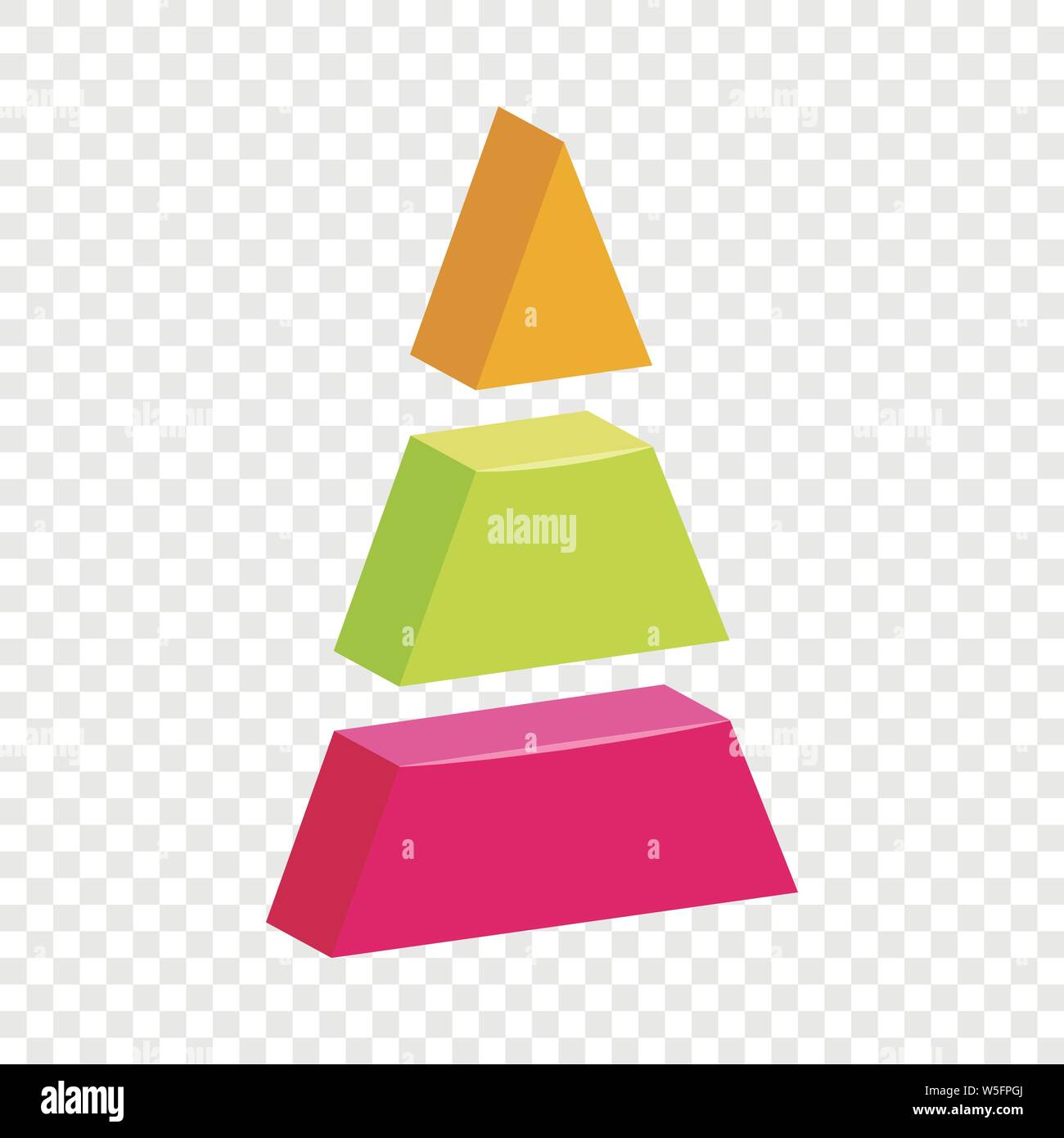 triangle divided icon, cartoon style Stock Vector Image & Art - Alamy