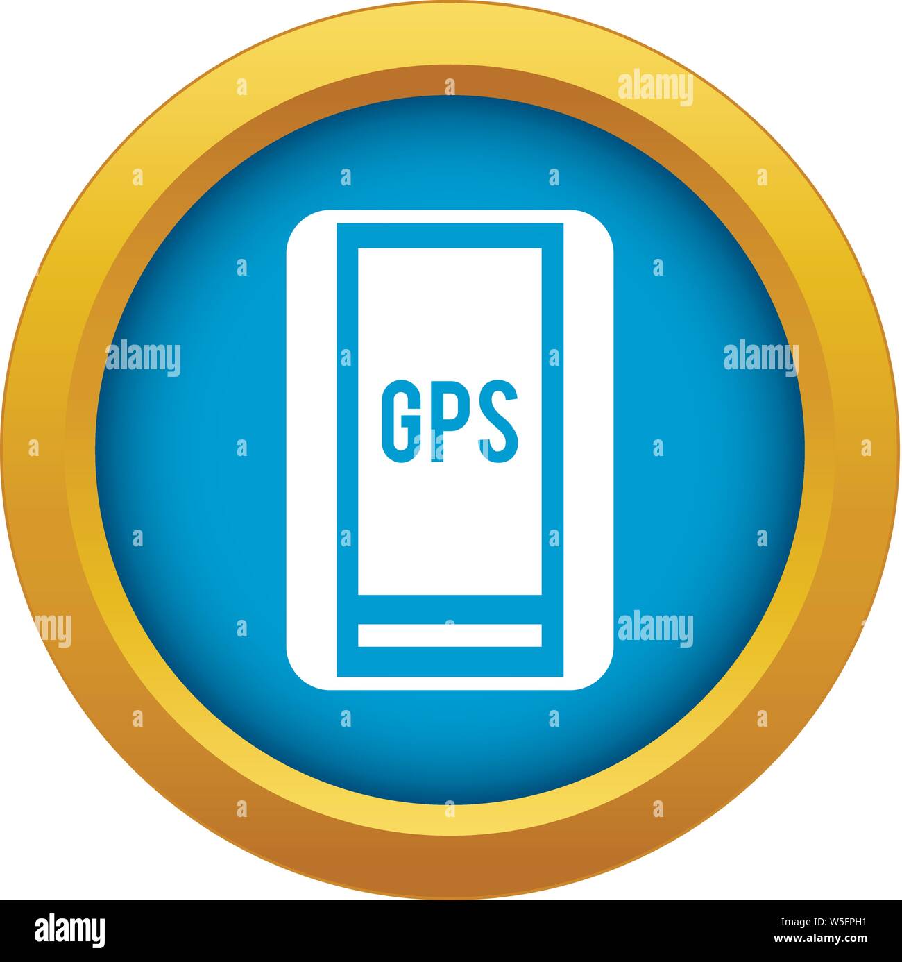 Global Positioning System icon blue vector isolated Stock Vector Image ...