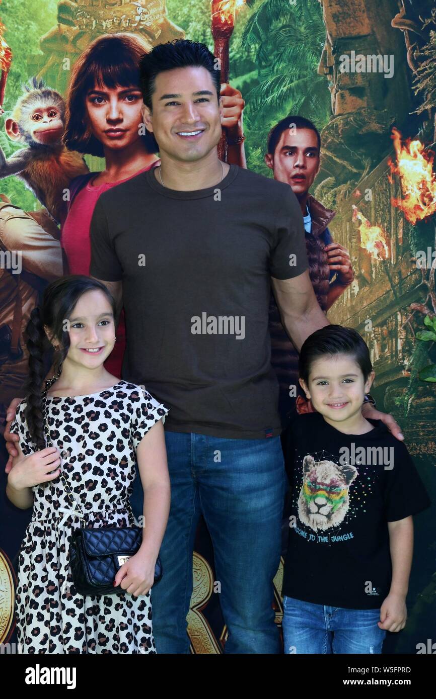 Los Angeles, CA, USA. 28th July, 2019. Gia Lopez, Mario Lopez, Dominic ...