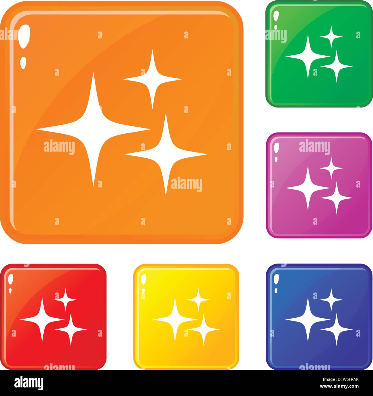 Stars icons set vector color Stock Vector Image & Art - Alamy