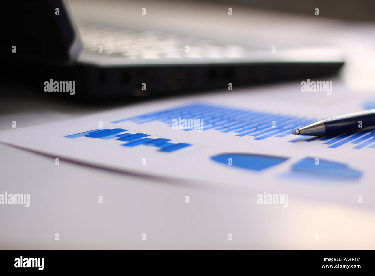 blurred image of the desktop in the office.business background Stock ...